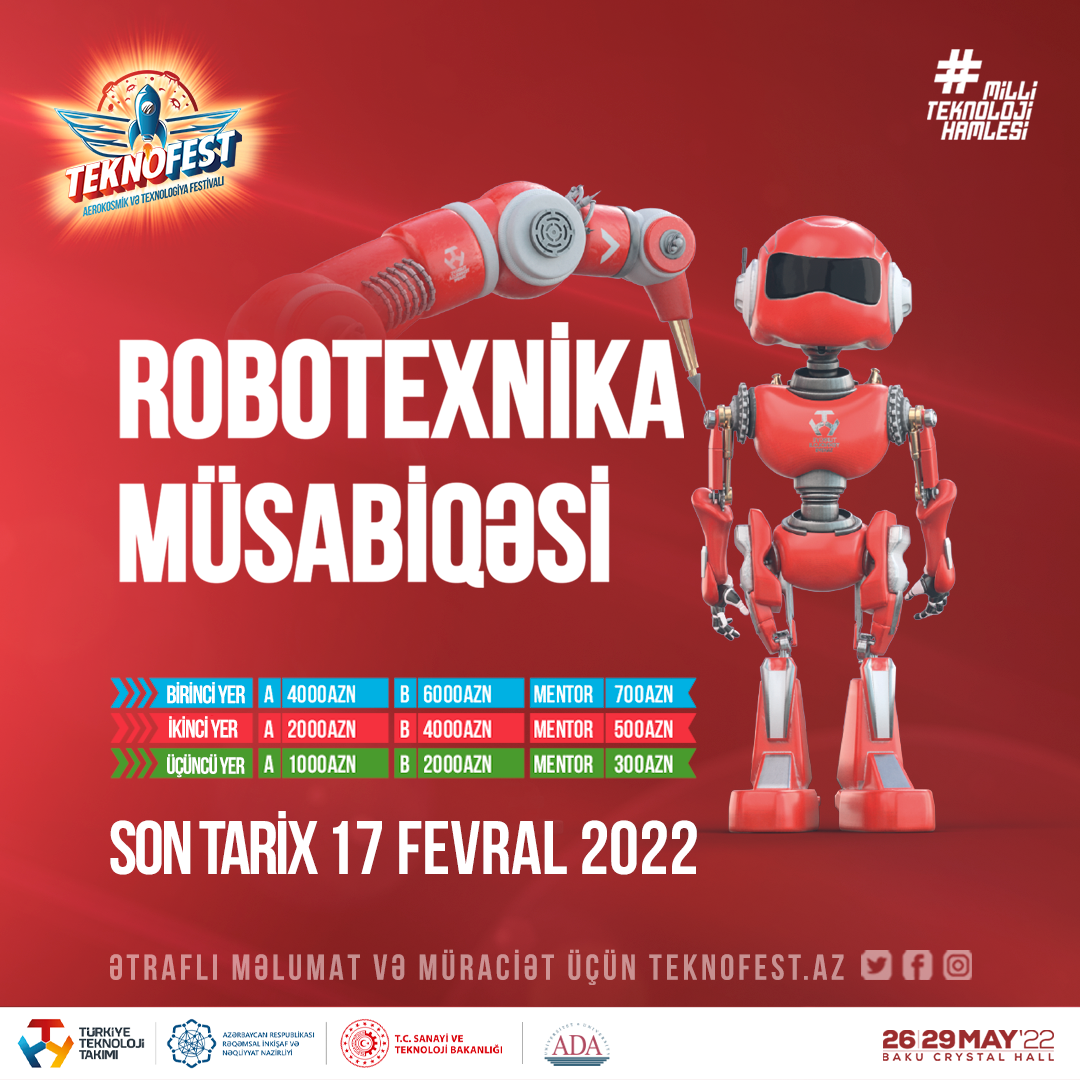 “ROBOTEXNİKA” müsabiqəsi elan olunub – 1Time.Az